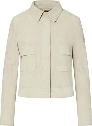 Peuterey Femme, Vestes, Blanc, Taille: 38 FR Sands Suede Jacket