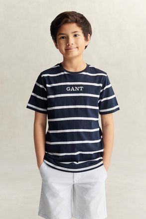 GANT Teenager Teen Boys T-Shirt mit Streifen (122/128) EVENING Blau