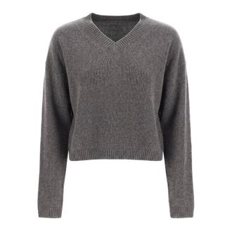 Liviana Conti V-Ausschnitt Strickpullover - - Knitwear - Damen - Grau - M