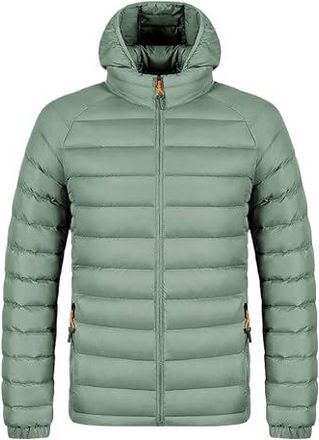 Generic Doudoune isolante &agrave; capuche pour homme, l&eacute;g&egrave;re, matelass&eacute;e, pliable et imperm&eacute;able, manteau dhiver, Style3d, XXL