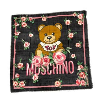 Moschino Femme, Accessoires, Noir, Taille: ONE Size Logo Orsetto Scarf
