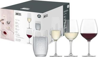 Schott Zwiesel 16er Gläserset For You, jeweils 4 Weißweingläser, Rotweingläser, Sektgläser und Becher im Set, spülmaschinenfeste Tritan-Kristallgläser, Made in Germa