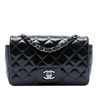 Chanel Pre-owned Gesteppte Lackleder Umh&auml;ngetasche - - Pre-owned - Damen - Schwarzk - ONE SIZE