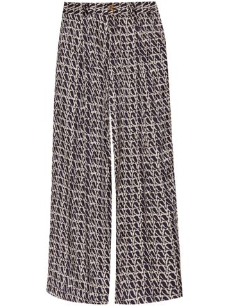 Áeron pantalon Wellen à motif monogrammé - Noir