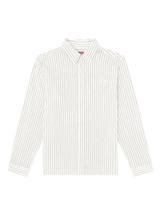 Diesel chemise S-Simply-Gsbg &agrave; rayures - Gris
