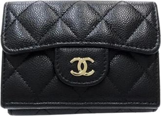 Chanel Portefeuille Tri-fold Pre-owned - Femme - Pre-owned - Noir - Taille: ONE Size