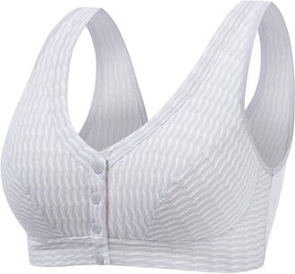 Generic Soutien-gorge 2026 pour femme - Couleur unie - Printemps et &eacute;t&eacute; - Poitrine ouverte - Bouton ouvert - Style gilet grande taille pour personnes &acirc;g&eacute;es mo