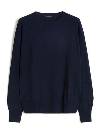 Max Mara Rundhalspullover - Blau