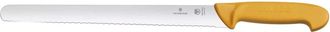 Victorinox by Swiss Army K&uuml;chenmesser Swibo Schinkenmesser, Swissmade, Wellenschliff Flex, 35 cm Klingenl&auml;nge, orange