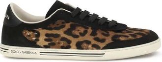 Dolce & Gabbana Homme, Chaussures, Brun, Taille: 44 EU Saint Tropez Leopard Baskets