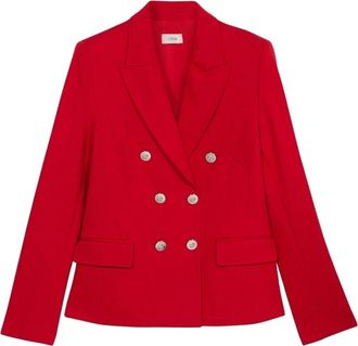 Oltre Femme, Vestes, Rouge, Taille: 48 FR Blazer crois&eacute; en maille Milano