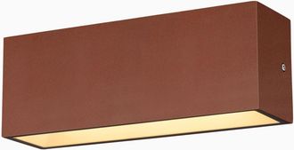 SLV SITRA L WL UP/DOWN, LED Outdoor Wandaufbauleuchte, rost farbend, CCT switch 3000/4000K