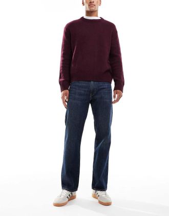 Levi's 555 - Relaxed Fit Jeans mit geradem Schnitt in dunkelblauer Vintage-Waschung-Marineblau