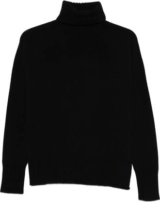 Roberto Collina pull côtelé à col roulé - Noir