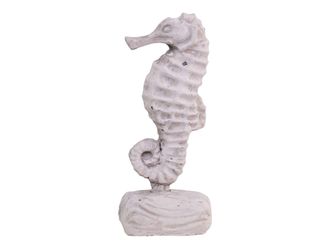 Chic Antique Dekoobjekt Seepferdchen auf Sockel Antique Grau (Seepferdchen H 15cm)