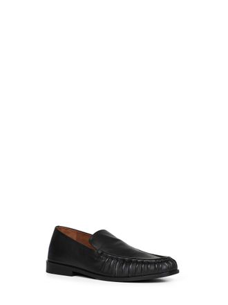 Mars&egrave;ll Mens Black Soft Smooth Leather Loafers Calf