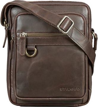 STILORD Orion Sac Crois&eacute; pour Hommes Cuir V&eacute;ritable | Sacoche Bandouli&egrave;re Vintage | Petit Sac pour iPad 10,9 Pouces | Sacs &agrave; Bandouli&egrave;re en Cuir Couleur:zamor
