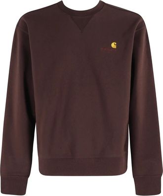 Carhartt Work in Progress Homme, Sweatshirts et sweats &agrave; capuche, Brun, Taille: S American Script SweaT-shirt