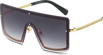 Generic Lunettes de soleil tendance à large monture 2025 pour hommes et femmes pour les vacances en plein air Sports (couleur : C, taille : moyen), b, Taille 