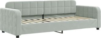 vidaXL Tagesbett Hellgrau 80x200 cm Samt Vidaxl
