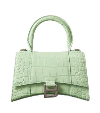 Balenciaga Mini Mint MocK Croc Hourglass Bag Size S