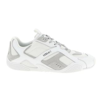 Versace Kalbsleder Wildleder Technical Sneakers - - Shoes - Herren - Wei&szlig; - 44 EU