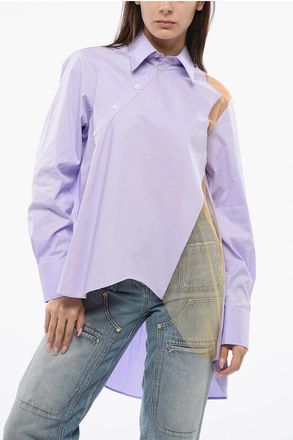 Viktor & Rolf Asymmetric FLOATING AWAY Shirt With Sheer Detail size Xs