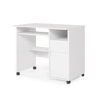 Vicco Schreibtisch Polo, Arbeitstisch für das Büro, Weiß, 91 x 59 cm