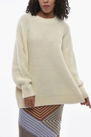 Stella McCartney Einfarbiger Rundhalspullover aus Alpaka-Mix Stella McCartney