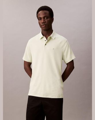 Calvin Klein Unifarbenes Poloshirt aus Baumwolle, Classic Fit in