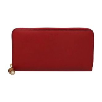 Gucci unisex, Pre-owned, Rouge, Taille: ONE Size Portefeuille zipp&eacute; vintage en cuir Pre-owned