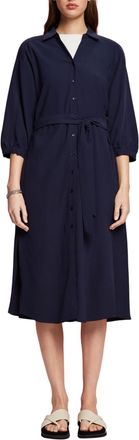 Esprit Collection Damen 033eo1e333 Kleid, 400/Navy, 42