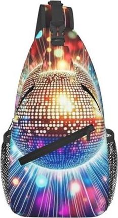 Generic Sac &agrave; dos &agrave; bandouli&egrave;re avec boules lumineuses et n&eacute;ons pour homme