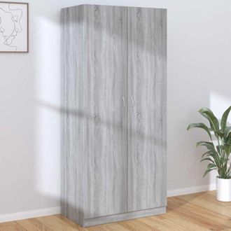 vidaXL Garde-robe Sonoma gris 90x52x200 cm Bois ding&eacute;nierie