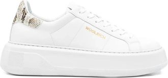 Woolrich Femme, Chaussures, Blanc, Taille: 39 EU Chunky Court Calf Pitone