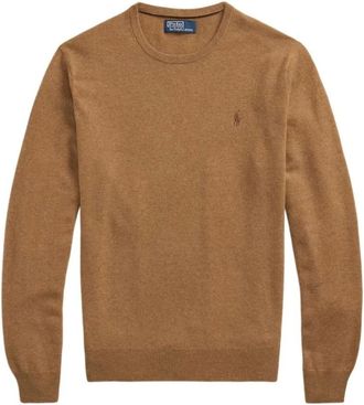 Polo Ralph Lauren Homme, Pulls, Brun, Taille: 2XL Pull Ras du Cou avec Poney Brod&eacute;