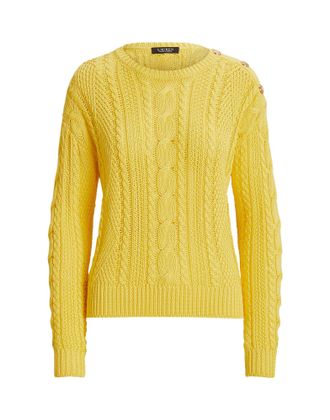 Ralph Lauren ARAN-KNIT COTTON SWEATER