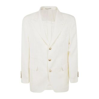 Brunello Cucinelli Klassischer Blazer mit strukturierter Webart - - Jackets - Herren - Wei&szlig; - XL
