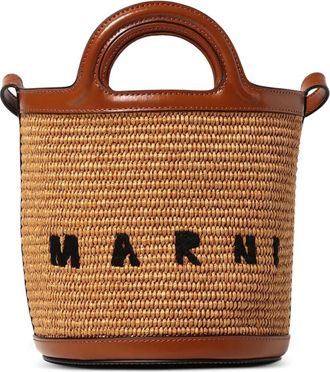 Marni Kleine Tropicalia Beuteltasche - Braun