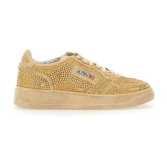 Autry Femme, Chaussures, Jaune, Taille: 41 EU Medalist Low Crystal