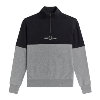 Fred Perry Sweatshirt mit halbem Rei&szlig;verschluss - - Sweatshirts & Hoodies - Herren - Mehrfarbig - 2XL