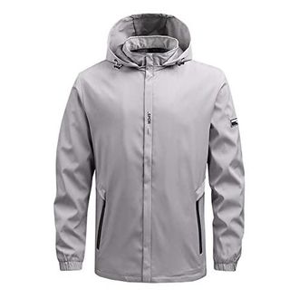 Generic Veste de survêtement softshell pour homme - Veste légère - Veste de pluie - Veste fonctionnelle - Imperméable et respirante - Veste de sport dautomne 