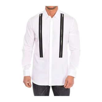 Dsquared2 Homme, Chemises, Blanc, Taille: M Chemise à manches longues avec revers