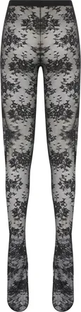Balenciaga Womens Lace Stockings Grey Polyamide Tights &