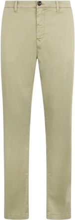 Moorer Homme, Pantalons, Vert, Taille: L Pantalon de couleur kaki clair avec une coupe droite et slim