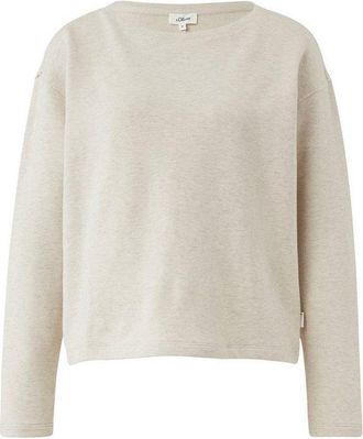 s.Oliver Sweatshirt Sweatshirt Verk&uuml;rztes Sweatshirt mit Naht-Details