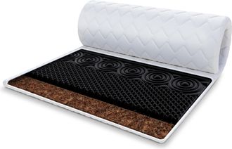 FDM Matratzentopper Nero KOKOS Matratze Topper 120x200 cm Härtegrad H3 Höhe ca. 6 cm profilierter HR-Schaum Kokos Allergiker Geeignet Öko-Tex