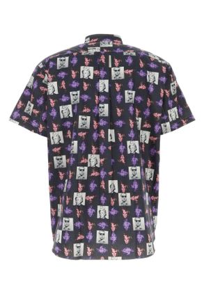 Comme Des Gar&ccedil;ons Mens Printed Poplin Shirt Printf Exterior: Cotton Camicie