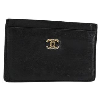 Chanel Portefeuille en cuir doccasion - Femme - Pre-owned - Noir - Taille: ONE Size