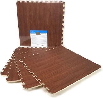 Trade Shop Trade Shop - set 4 pz piastrella eva effetto parquezle 60X60CM tappetino 194694